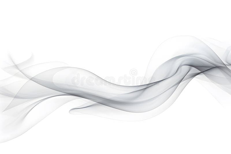 Round Wavy White Smoke Isolated on White Background Stock Illustration ...