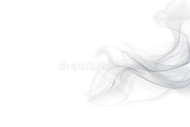 Round Wavy White Smoke Isolated on White Background Stock Illustration ...
