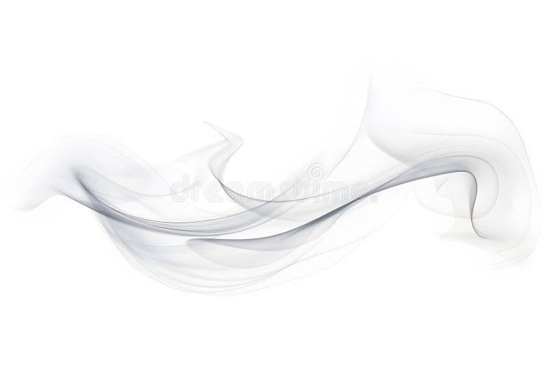 Round Wavy White Smoke Isolated on White Background Stock Illustration ...