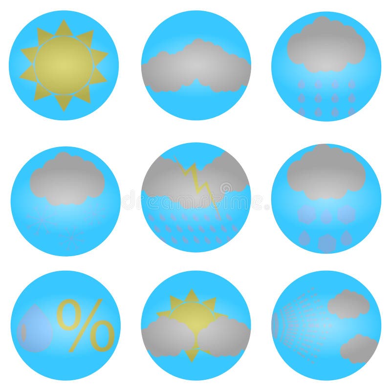 Round weather icon flat stock vector. Illustration of nature - 73797155