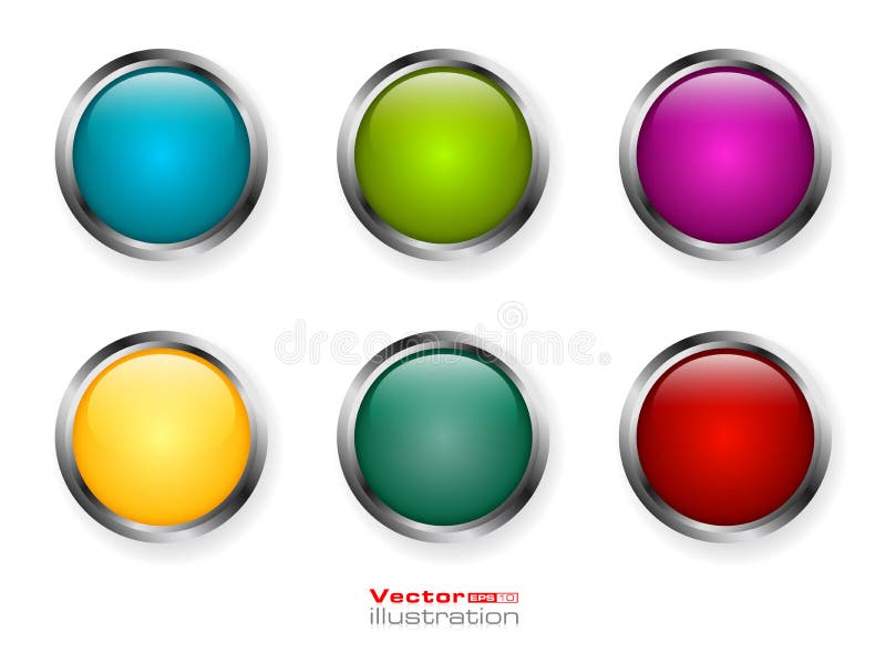 Round web button set stock vector. Illustration of blank - 144835324
