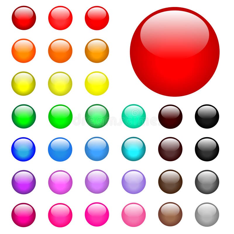 Round Red Web Buttons stock illustration. Illustration of srgb - 5280102