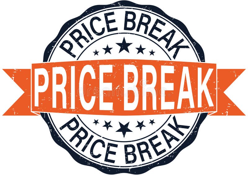 Orange Round Price Break Rubber Stamp Web Badge Stock Illustration ...