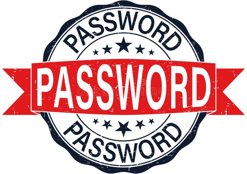 Red Round Password Rubber Stamp Web Badge Stock Illustration ...