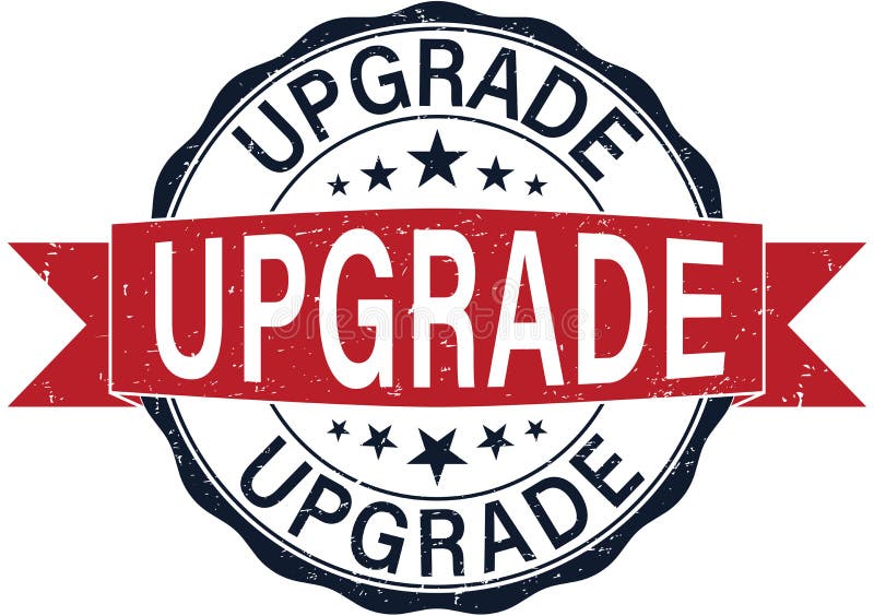 Upgrade Red Grungy Web Rubber Stamp Icon Badge Stock Illustration ...