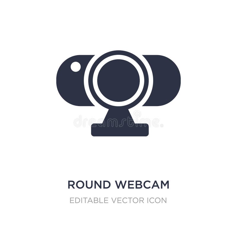 Round Webcam Icon On White Background. Simple Element Illustration From ...