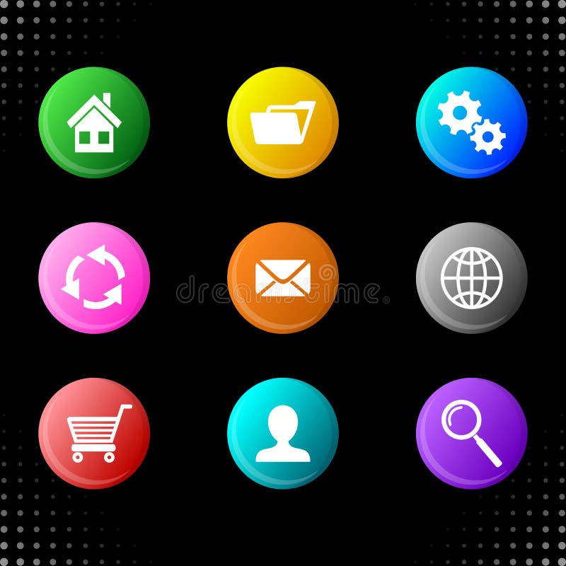 Set Business Infographics Icons for Design Website Stock Vector ...