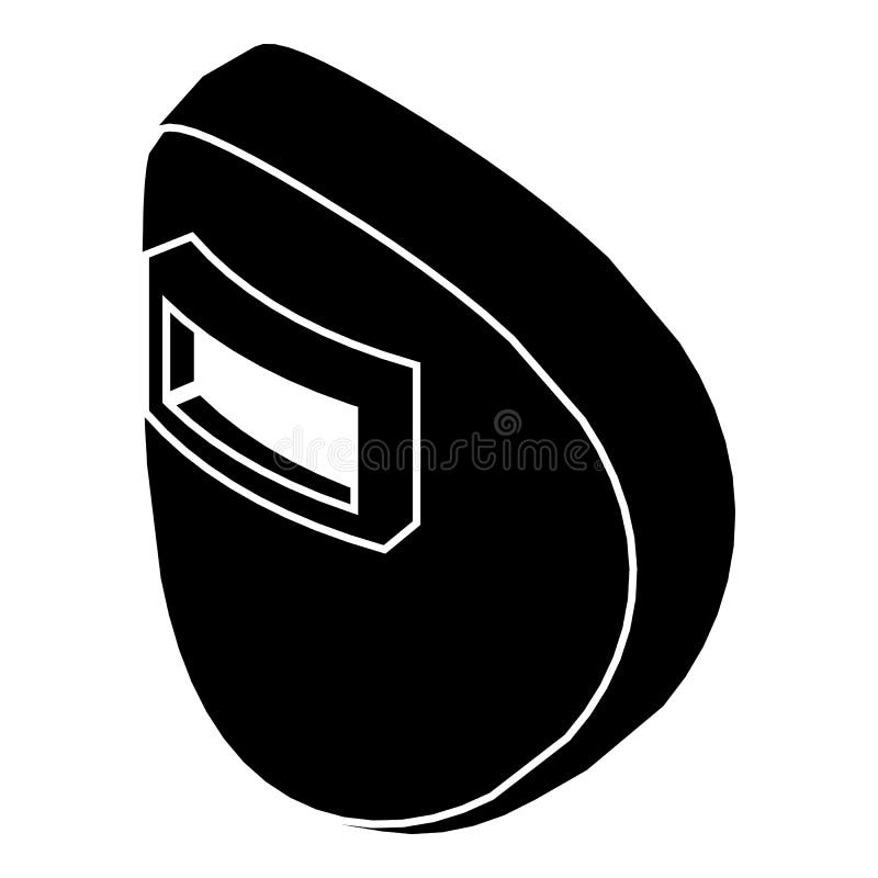 Round Welding Mask Icon, Simple Black Style Stock Vector - Illustration of helmet, black: 98774574