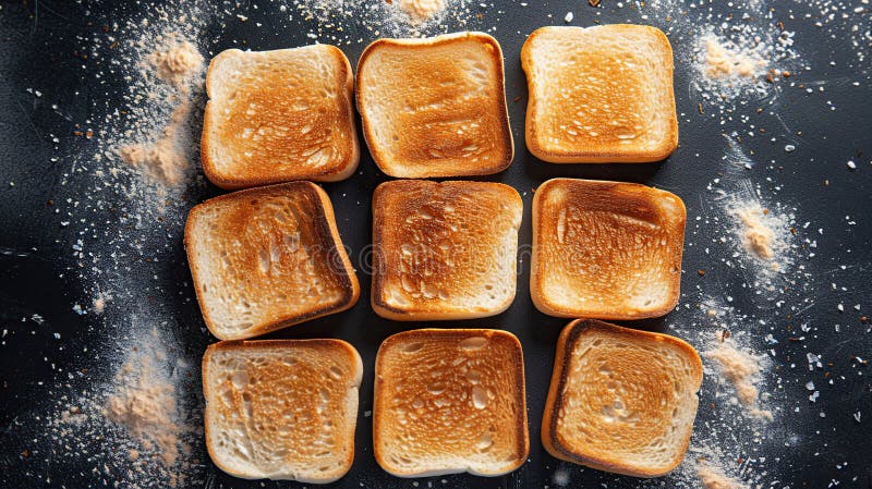 Round Well Toasted Bread Lying . Generative Ai Stock Illustration ...