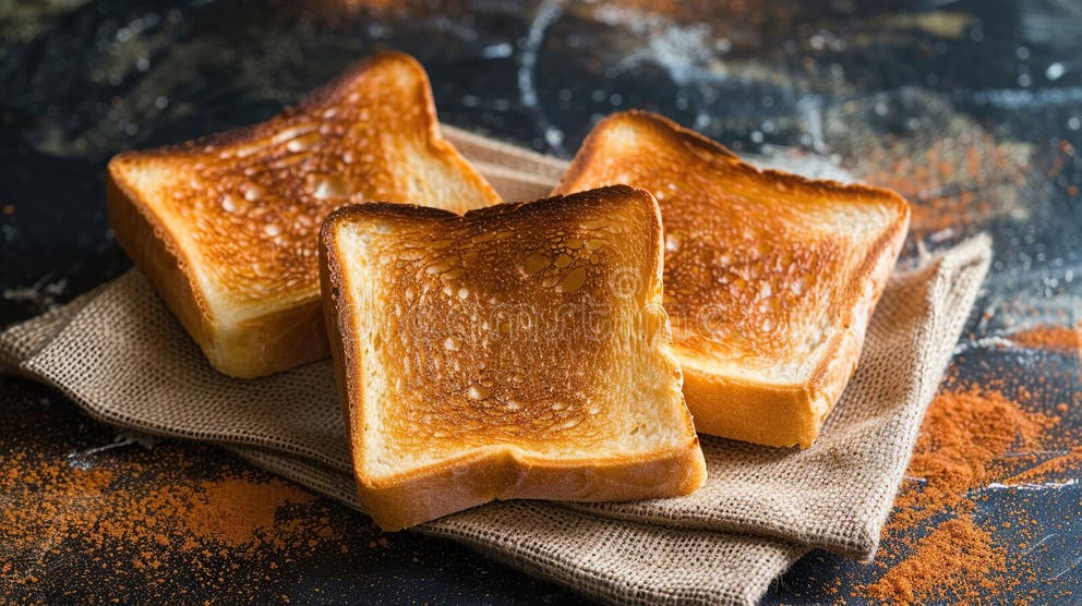 Round Well Toasted Bread Lying . Generative Ai Stock Illustration ...