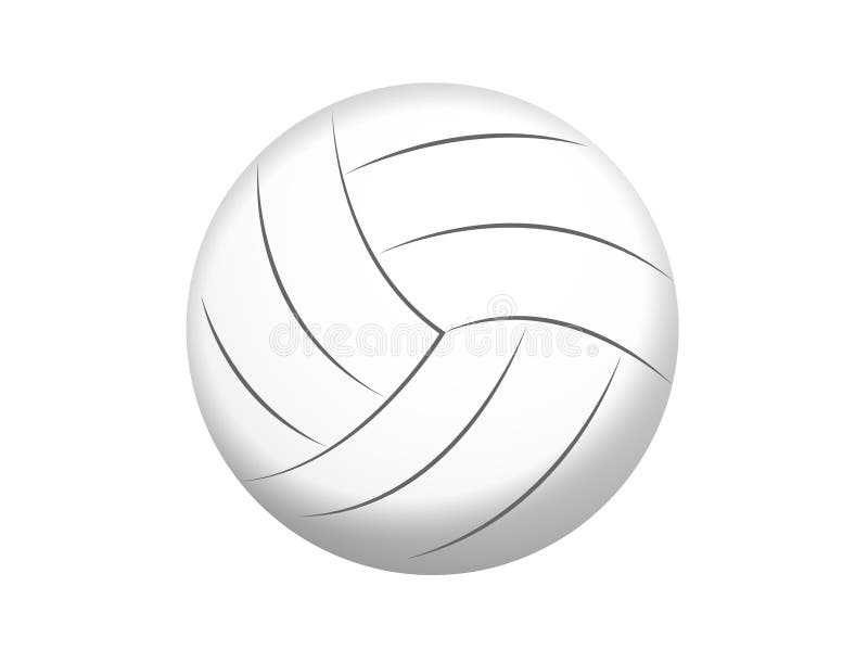 Round, White Ball for Volleyball Sport Game Icon Stock Illustration ...