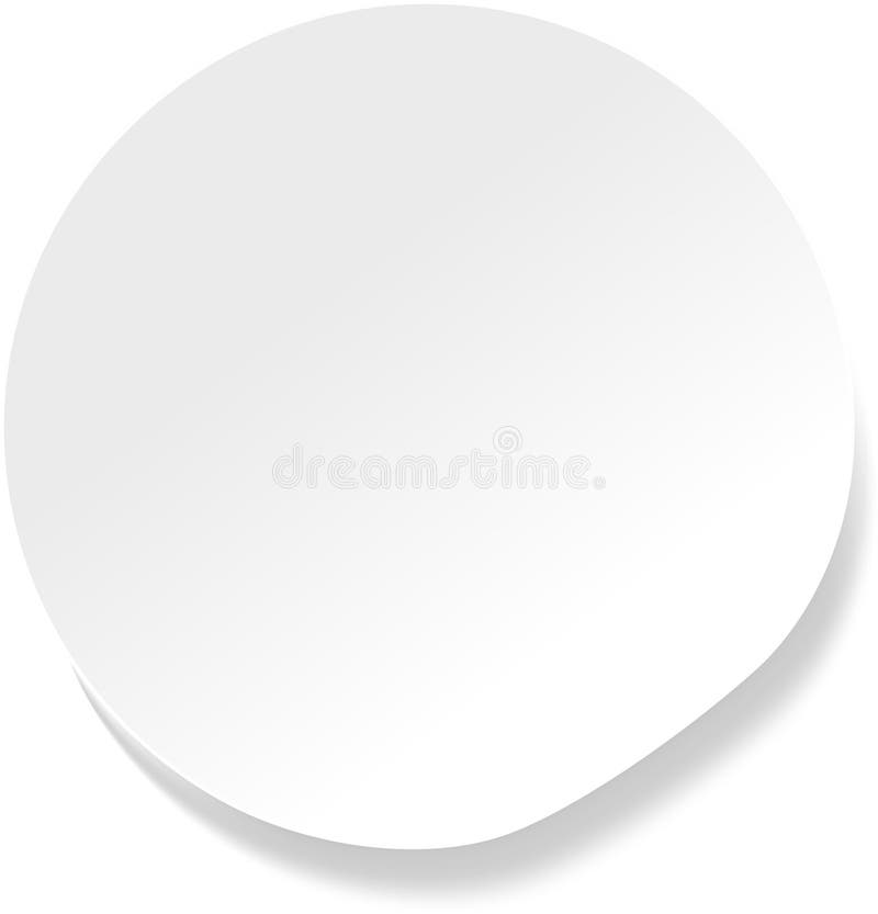 Round White Blank Sticker with a Shadow, Perfect for Personalizing with ...