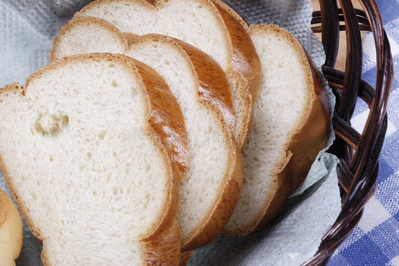 Round of white bread stock image. Image of tasty, roll - 698913