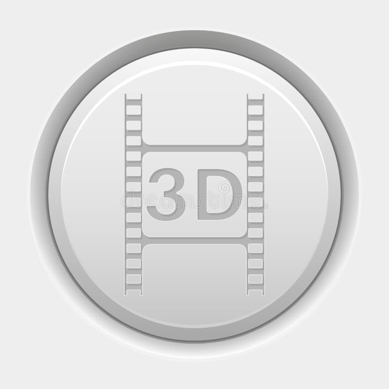 Round white 3d button stock vector. Illustration of icon - 132712308