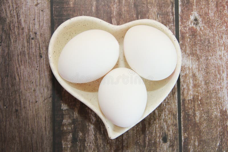 Round White Chicken Eggs with Hard Shells Stock Image - Image of ...