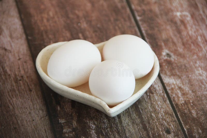 Round White Chicken Eggs with Hard Shells Stock Photo - Image of ...