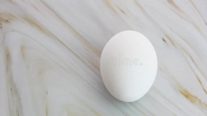 Round White Chicken Eggs with Hard Shells Stock Footage - Video of ...