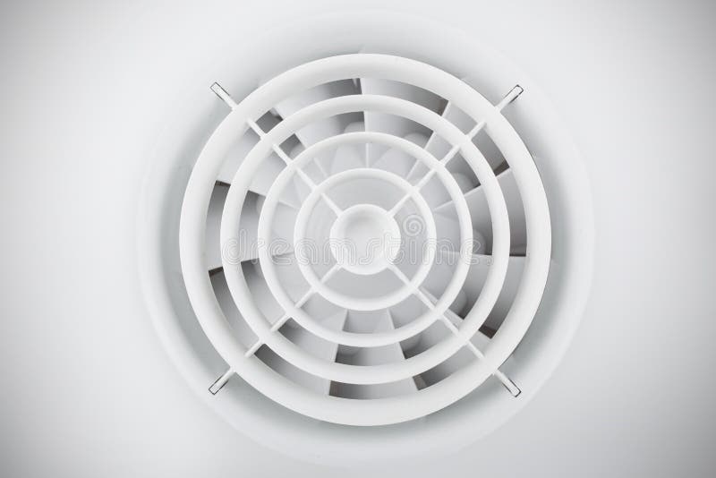 Round White Plastic Air Fan Stock Image - Image of plastic, electronics ...