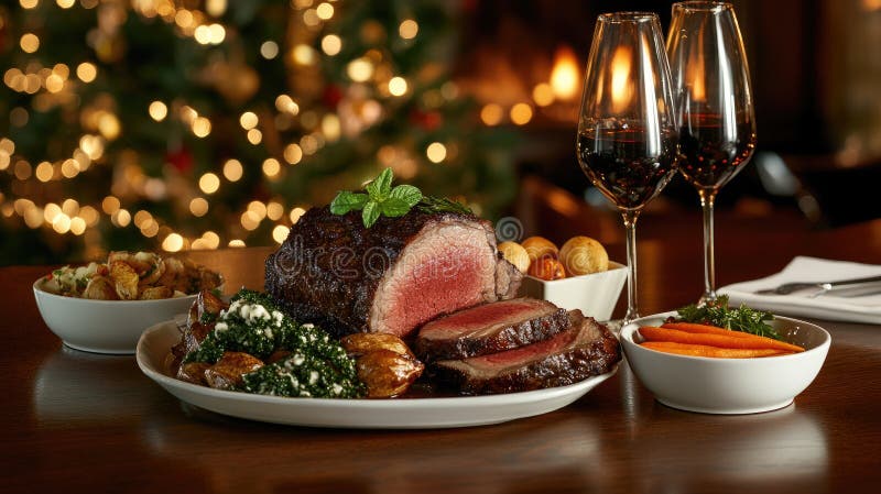 Round Whole Lamb is Roasted and Sliced, Served with Carrots and Mint ...