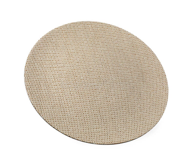Round Wicker Decor Element Isolated on White Stock Image - Image of ...