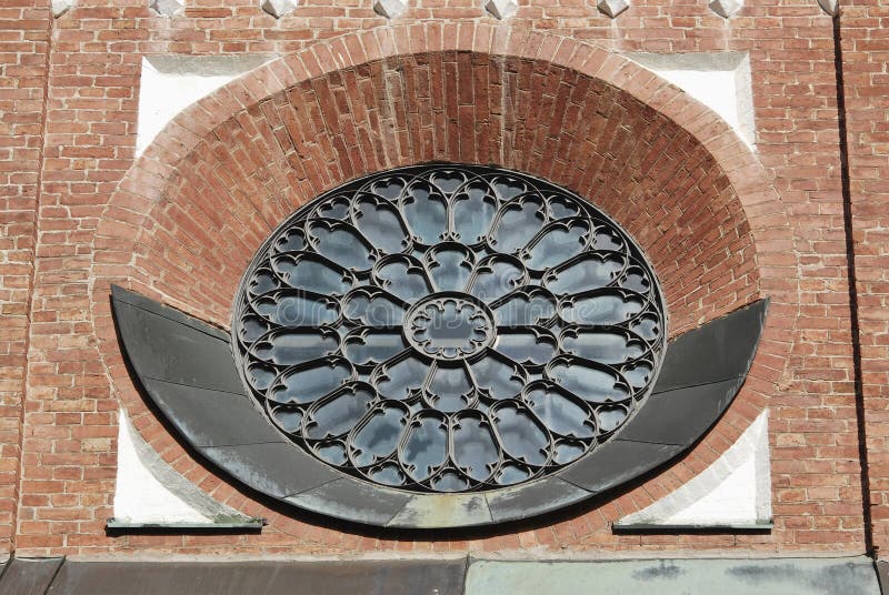 Round church window stock photo. Image of prenzlau, star - 1756734