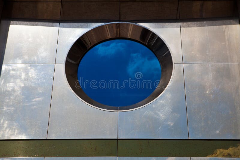 Round window stock image. Image of round, modern, cloud - 9961505