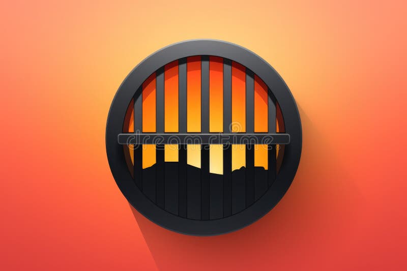 A Round Window with Bars on a Wall. Suitable for Architectural Design ...
