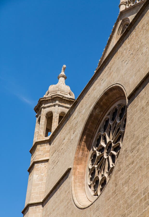 Round Window and Bell Tower Stock Image - Image of inside, interior ...