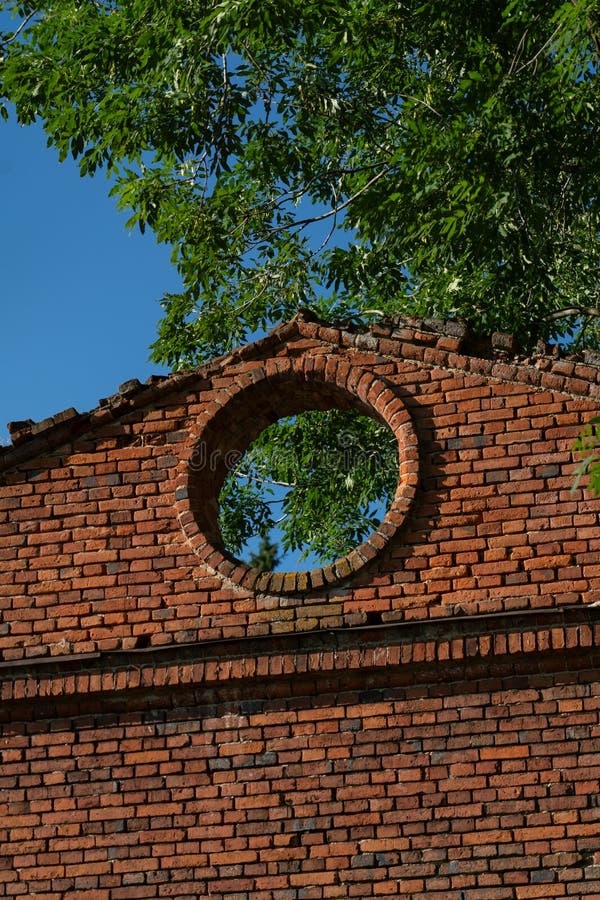 A Round Window in a Brick Building. 19th Century Buildings Stock Image ... A Round Window in a Brick Building. 19th Century Buildings Stock Image ...