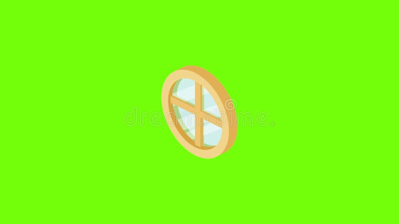 Round Window Frame Icon Animation Stock Footage - Video of architecture ...