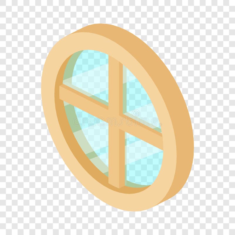 Round Window Frame Icon, Isometric 3d Style Stock Vector - Illustration ...