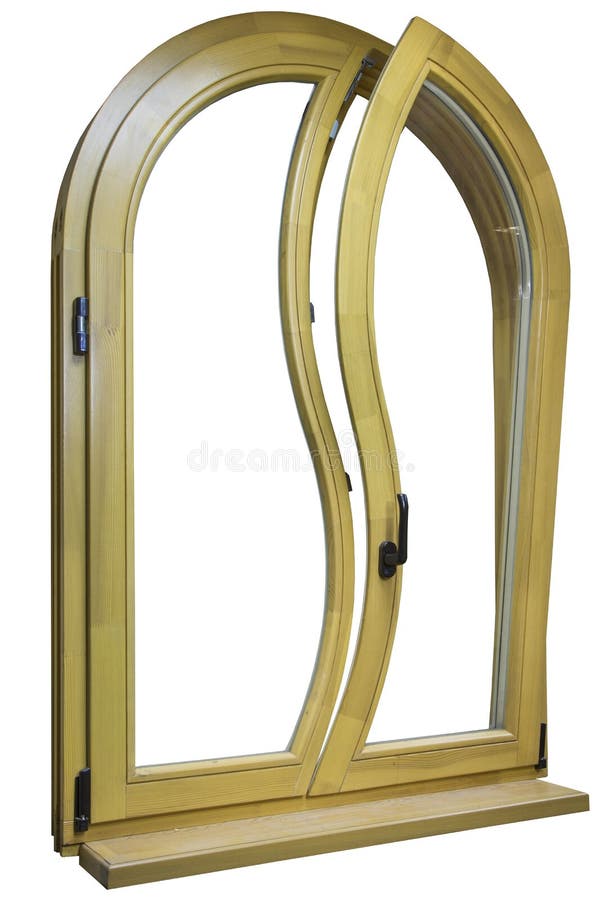 Round Window of the House with Glass Stock Image - Image of refinement ...