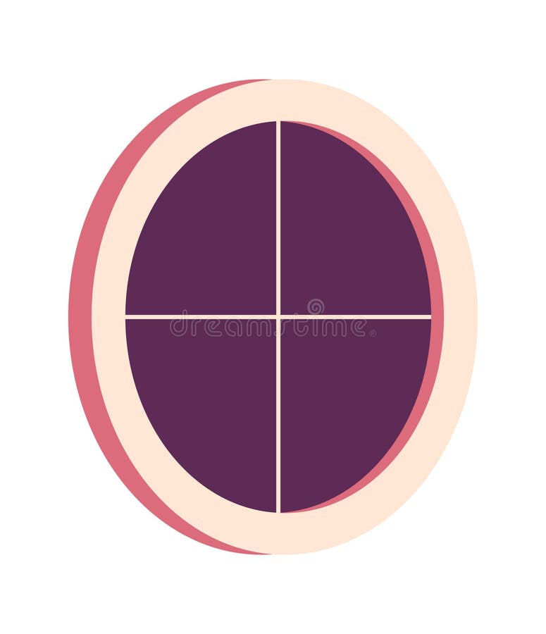 Round Window Icon, Architecture Element, Cartoon Stock Vector ...