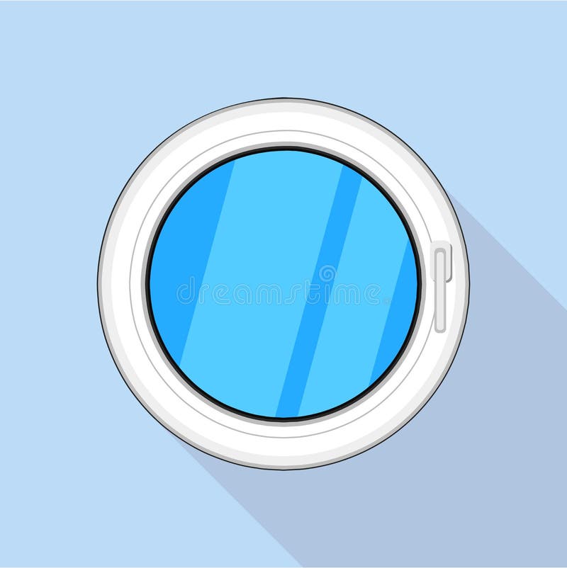White Round Window Icon Flat Style Stock Illustrations – 312 White ...