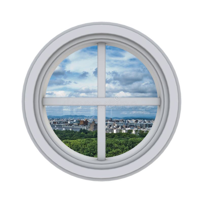 Round window stock illustration. Illustration of isolated - 32026135