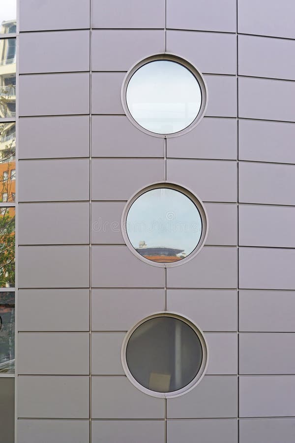 Round windows stock photo. Image of exterior, three - 197306100