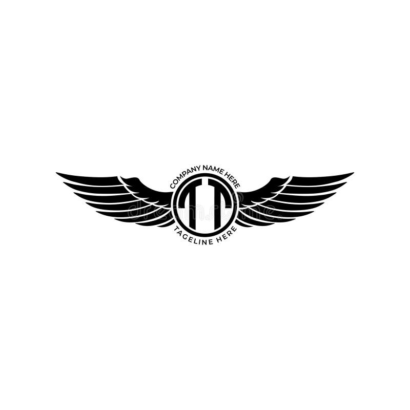 TT Creative Monogram Logo with Wings Stock Illustration - Illustration ...