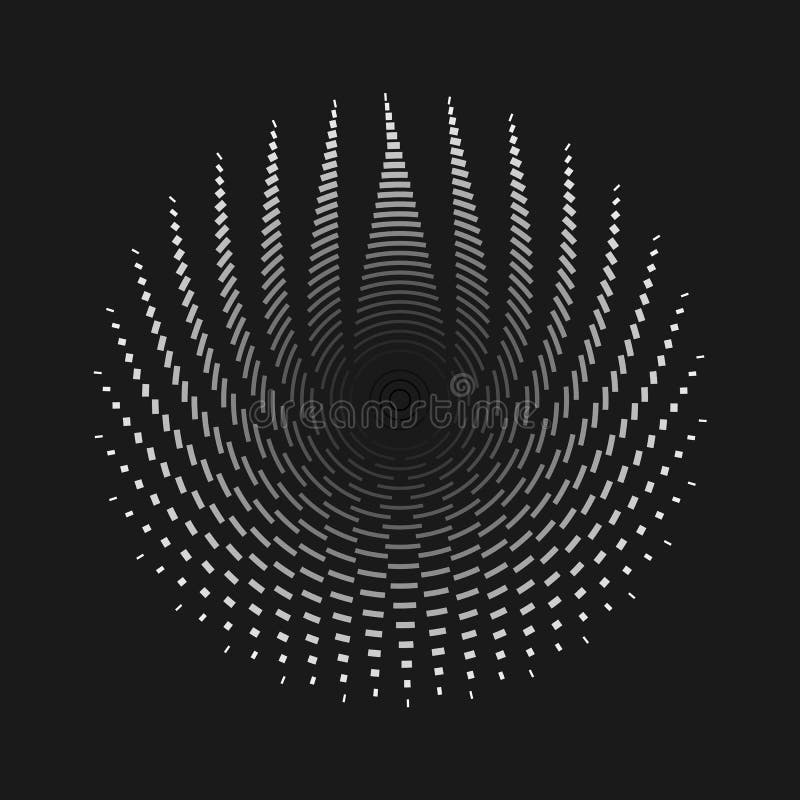 Round Wireframe a Grid of Lines and Stripes on a White Background ...