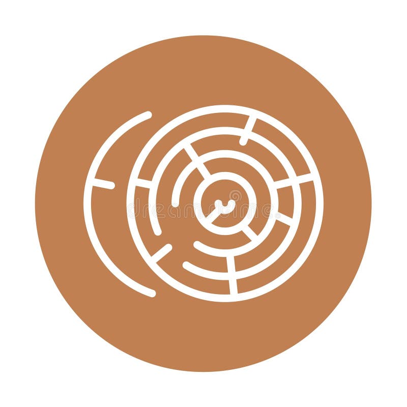 Round Wood Line Black Icon. Sign for Web Page, Mobile App, Button, Logo ...