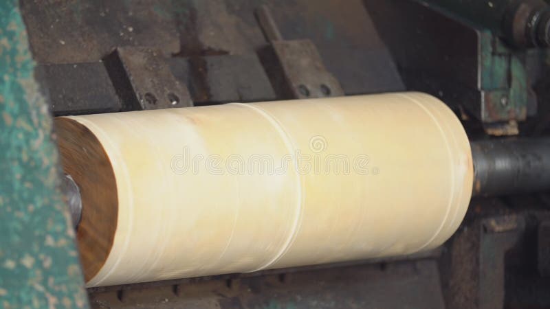 Round Wood Spinning on a Machine Stock Footage - Video of carving ...