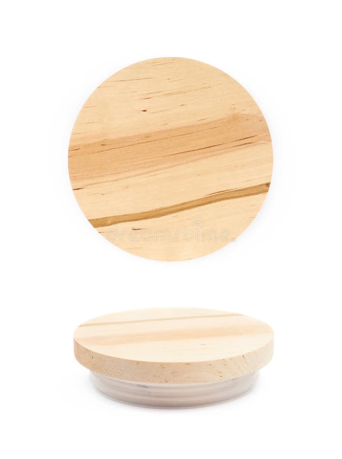 Round wooden cap isolated stock image. Image of stopper - 85484865