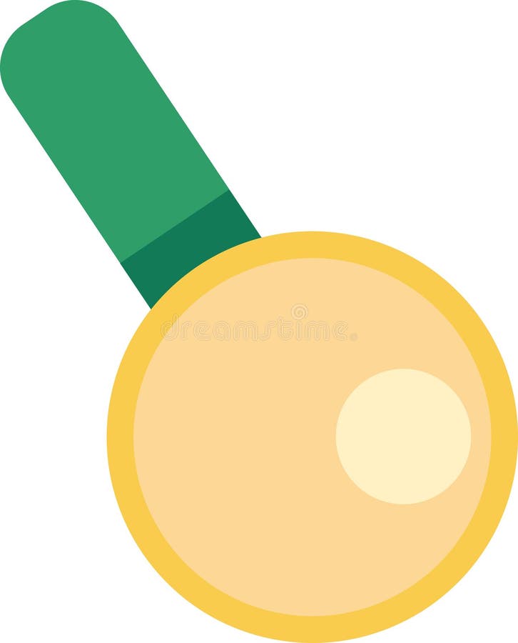 Round Wooden Handle Magnifying Glass Stock Vector - Illustration of ...