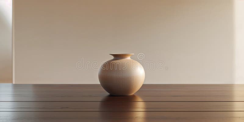 Round Wooden Vase Shiny Table Indoors Stock Photos - Free & Royalty ...