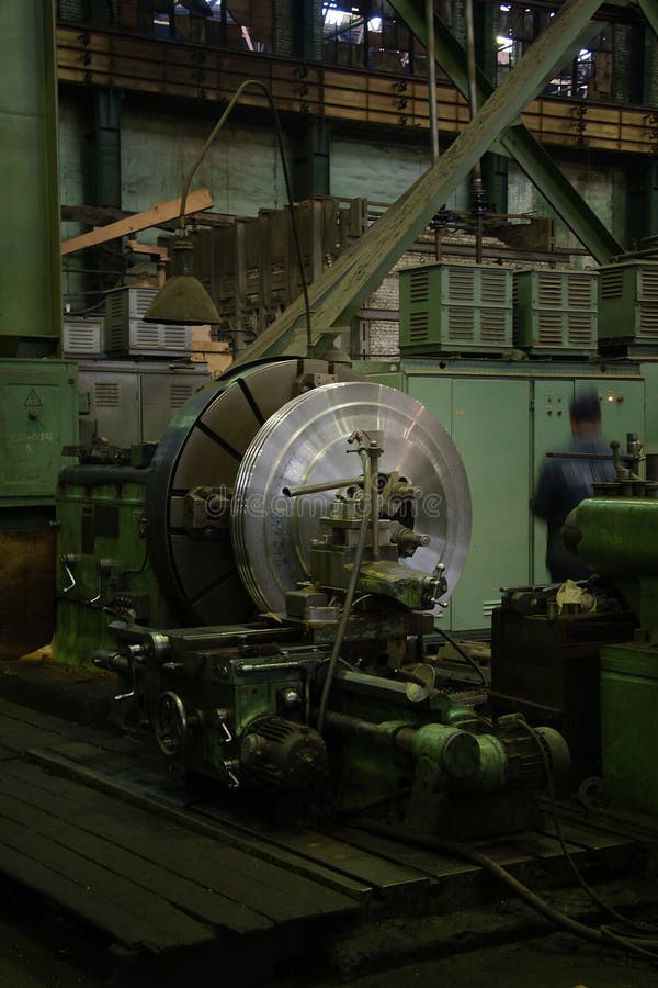 Round Workpice on Machine-building Plant Stock Image - Image of massive ...