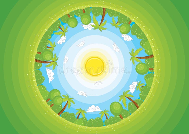 Round World II Vector Illustration Stock Vector - Illustration of green ...