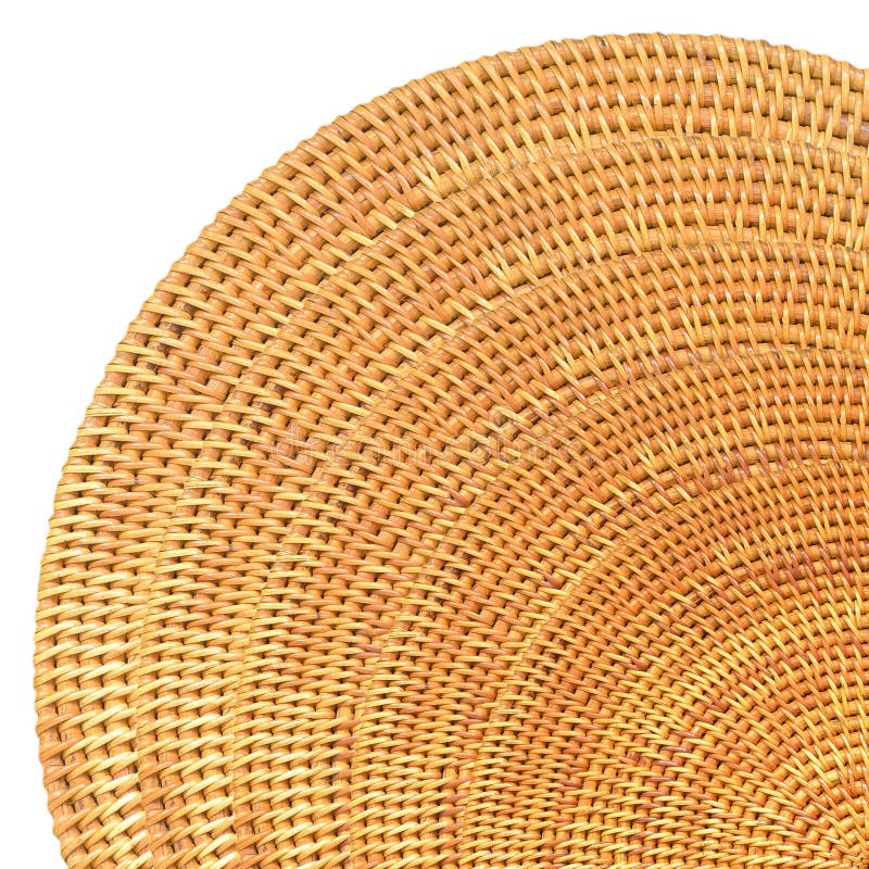 Round Woven Rattan Pattern. Stock Photo - Image of handmade, bamboo ...