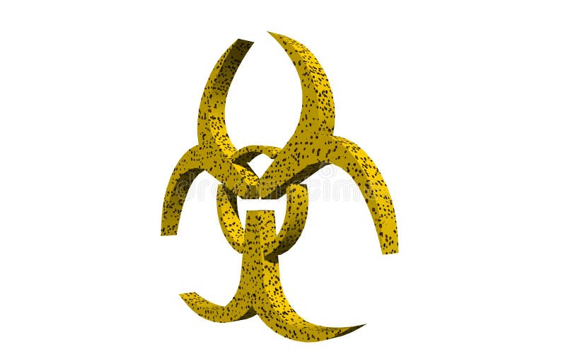 Round yellow bio hazard stock illustration. Illustration of ...