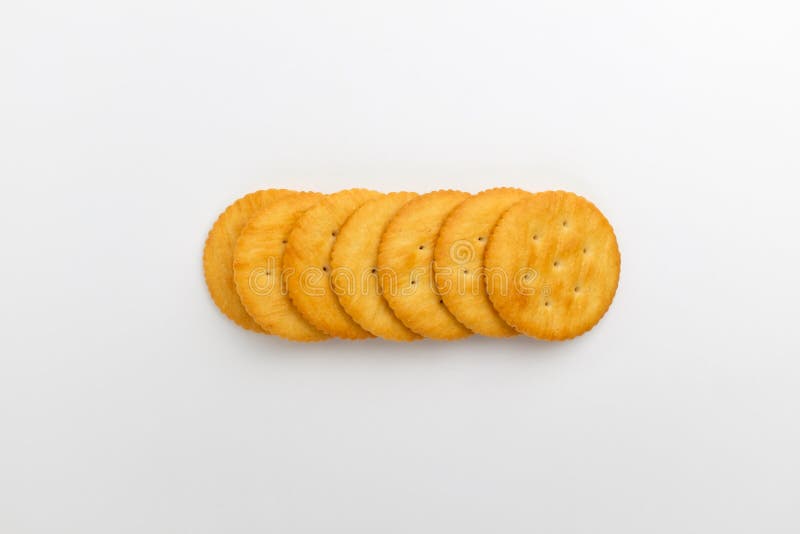 Round and Yellow Biscuits with Background Stock Image - Image of salty ...