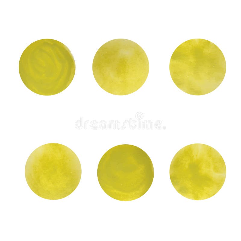 Round Yellow Spots. the Texture of Acrylic. Blurred Ink . Stock Vector ...