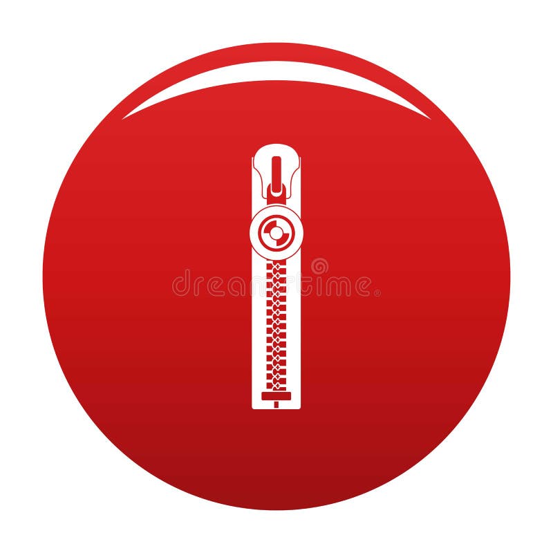 Round zip icon vector red stock vector. Illustration of clothing ...